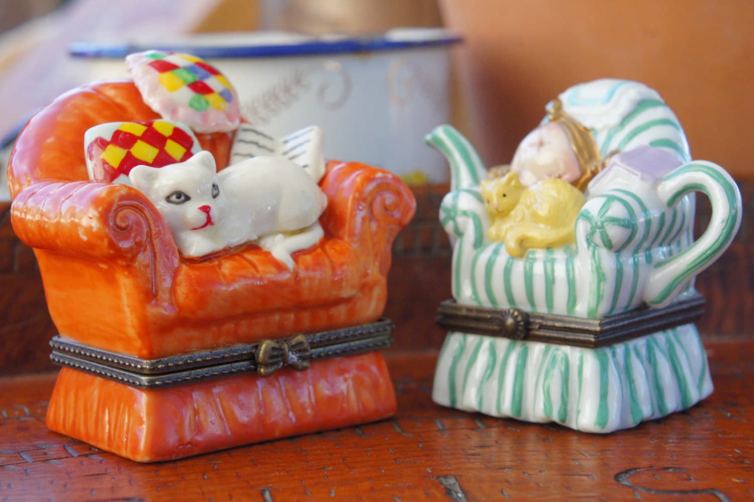 Vintage 90s Porcelain Cat Trinket Boxes – Haute Juice