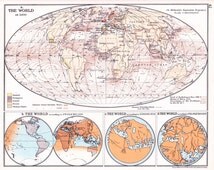 Unique 1938 world atlas related items | Etsy