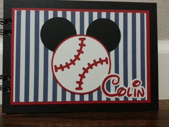 Personalized Disney Baseball Autograph Book by ItsPolkaSpotted