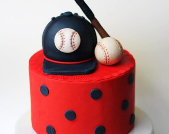Fondant baseball | Etsy
