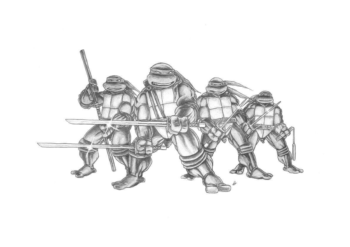 Teenage Mutant Ninja Turtles Chalk Drawing