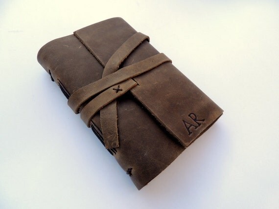 Personalized leather journal Leather notebook with by ForestNine