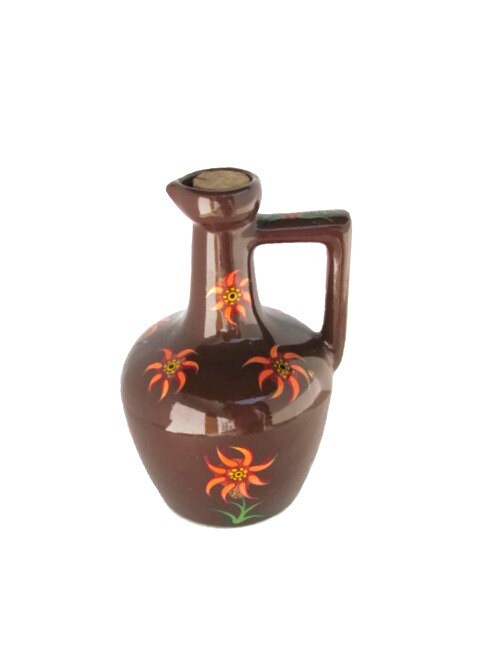 Hand Painted Brown Glazed Pottery Syrup Jug – Haute Juice
