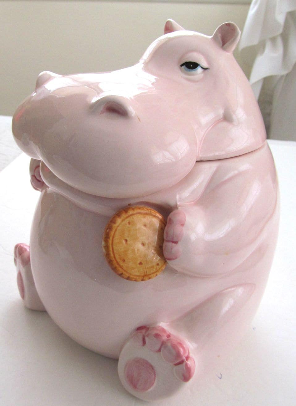 AWESOME Vintage HIPPO HIPPOTAMUS Vintage Cookie Jar Fitz and