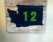 Items similar to Seahawks sign, Washington state wood sign, 12th man ...