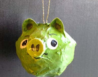 Paper mache pig | Etsy