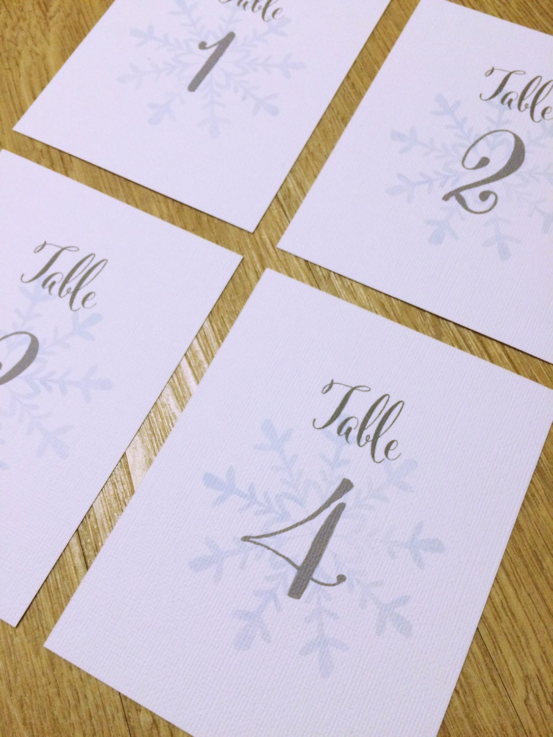 Snowflake Table Numbers Printable – Holiday Party Table Numbers ...