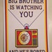 Screen Printed Patch Big Brother Is Watching by GodBlessGenerica