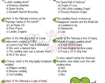 Wedding trivia | Etsy