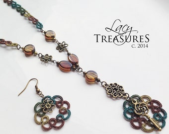 Unique Handmade Tatted LACE Jewelry Accessories by LacyTreasures