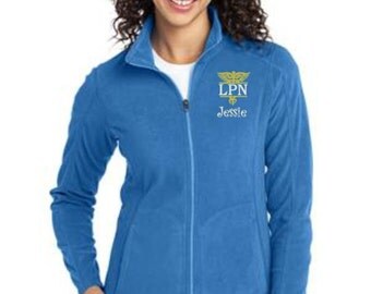 Nurse Fleece Jacket, RN Fleece Jacket, LPN Jacket, CNA Jacket, Women's ...