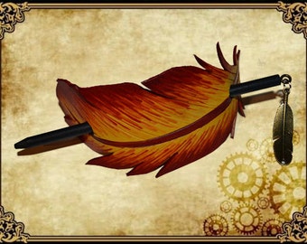 Raven hair pin | Etsy