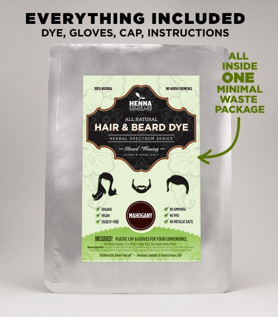 Mahogany Henna Beard Dye by HennaColorLab on Etsy
