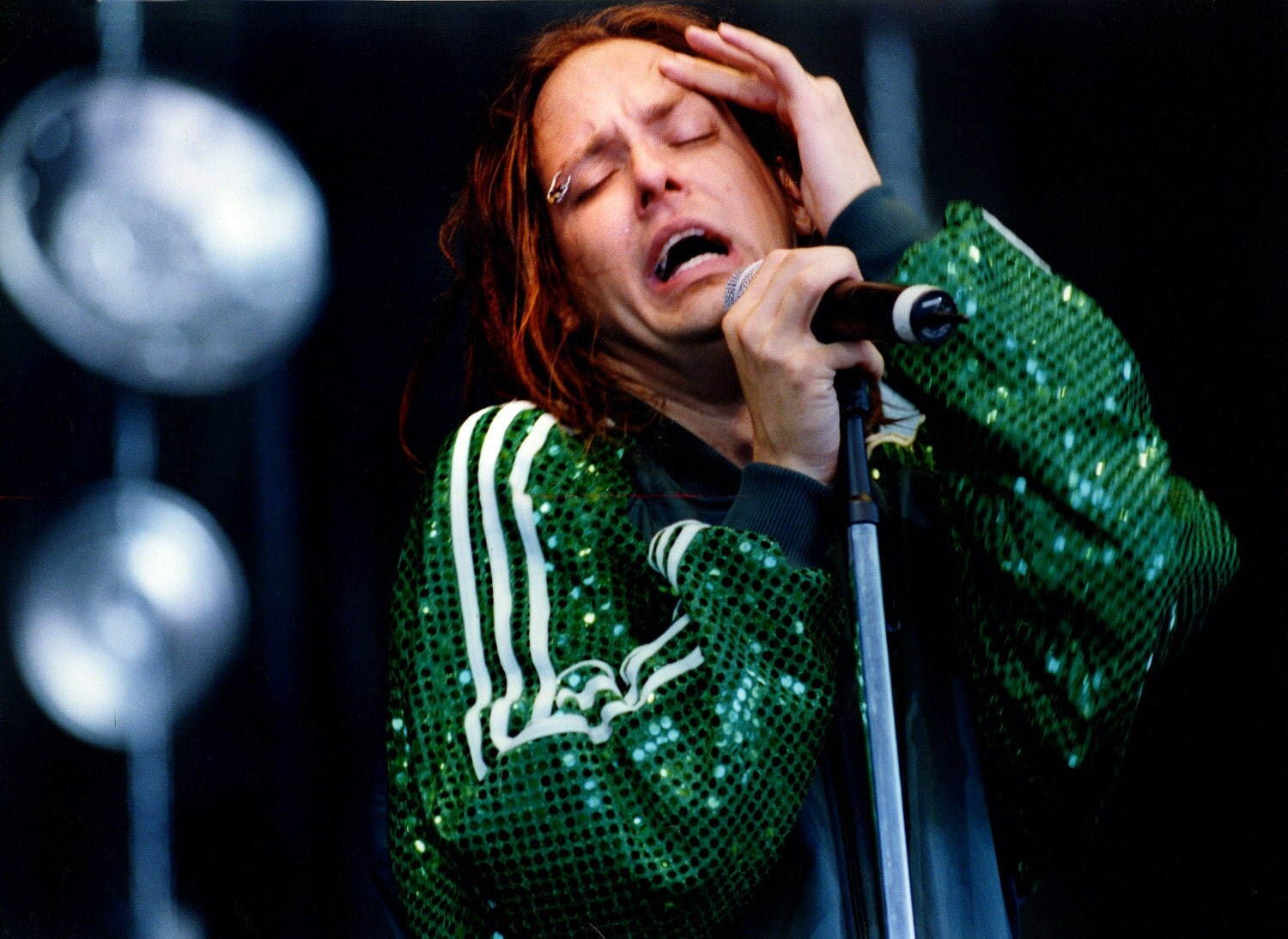 Jonathan Davis of Korn 1997 concert photograph by by Popfolio