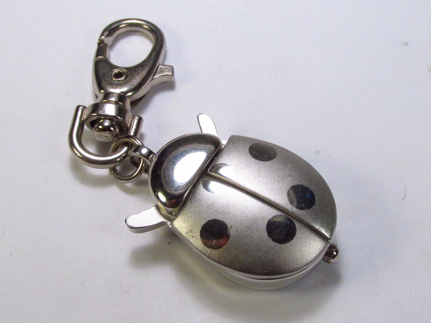 Ladybug watch key chain. Silver metal wings that open. – Haute Juice