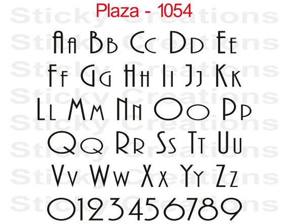 Custom Text Plaza Font Customized Personalized Letters Name