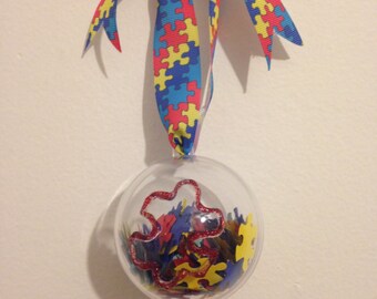 Items similar to FREE SHIPPING - Autism Awareness Ornament - 2nd design ...