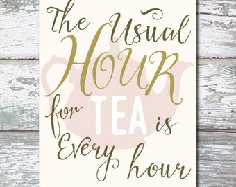 Tea time sign | Etsy