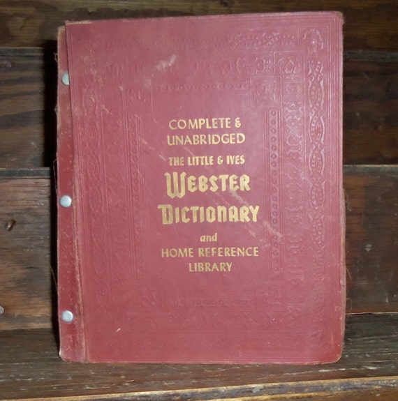 Little & Ives Webster Dictionary Complete by CountryRoadBoutique