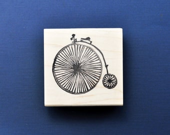 Items similar to Old fashioned Bicycle Rubber Stamp on Etsy