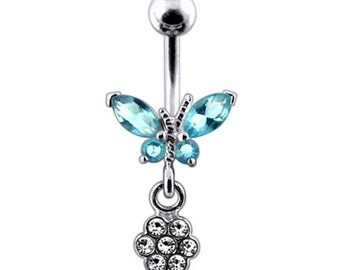 Popular items for flower belly ring on Etsy