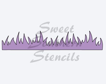 Grass stencil | Etsy