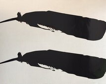 Popular items for feather decal on Etsy