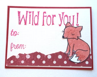 Popular items for fox valentine card on Etsy