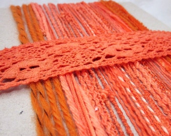 Unique orange lace fabric related items | Etsy
