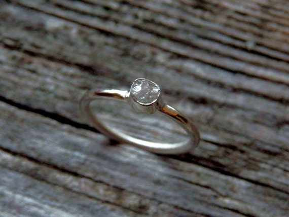 Custom rough diamond ring / raw diamond ring / rough diamond