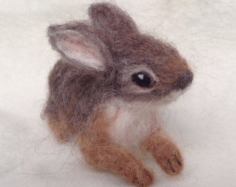 Items similar to OOAK Needle felted Alpaca Life Size Baby Bunny Rabbit ...