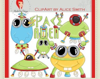 Popular items for aliens clip art on Etsy