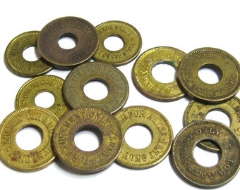 Vintage Carnival Tokens: Game Tokens, Amusement Tokens, 12 Pieces in ...