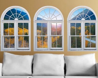 Wall mural window self adhesive Florida beach window view-3