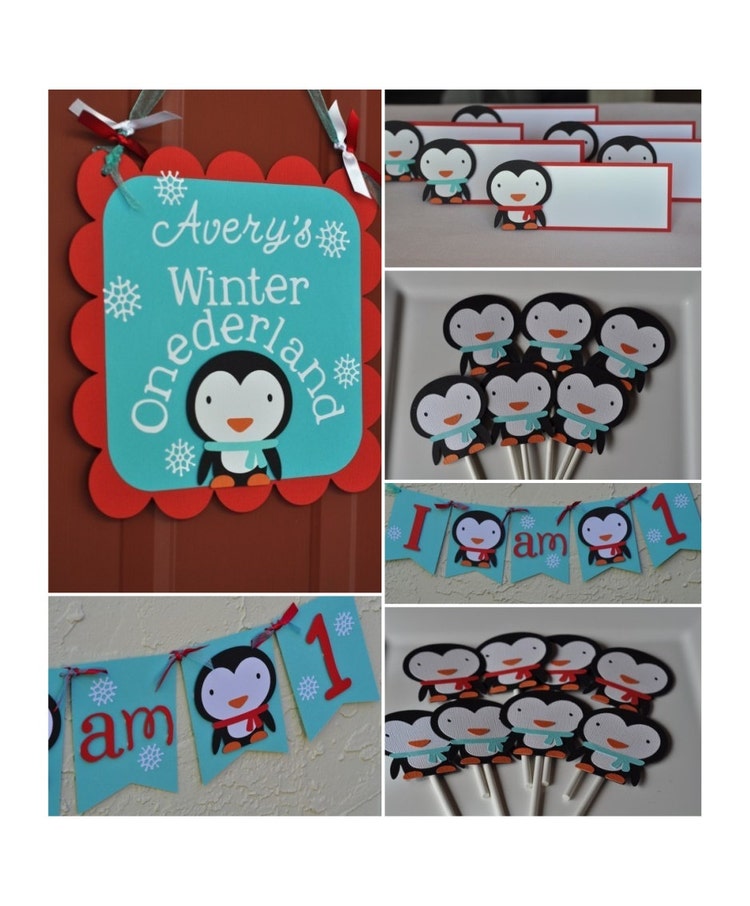 Winter Onderland food signs set of 12 by jkdesigns2009 on Etsy