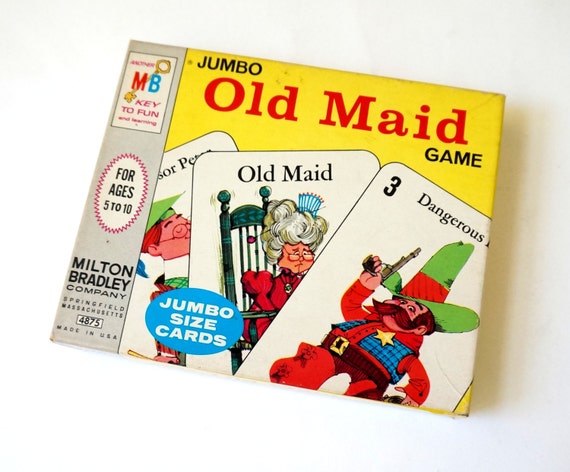 Milton Bradley Old Maid Jumbo Card Game 1968 / Complete Milton Bradley Old Maid Jumbo Card Game 1968 / Complete