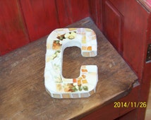 Unique mosaic initial related items | Etsy