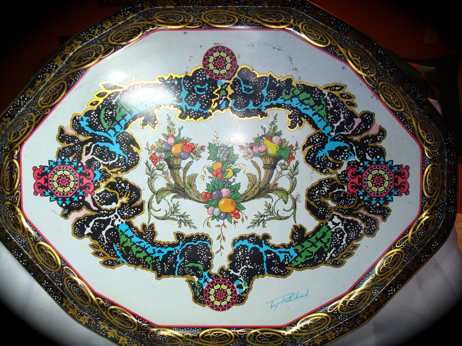 Daher Decorated Ware Large Serving Tray with Artwork by Pritchard ...