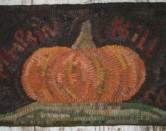 Primitive Rug Hooking Pattern-Americana Flag and Flowers