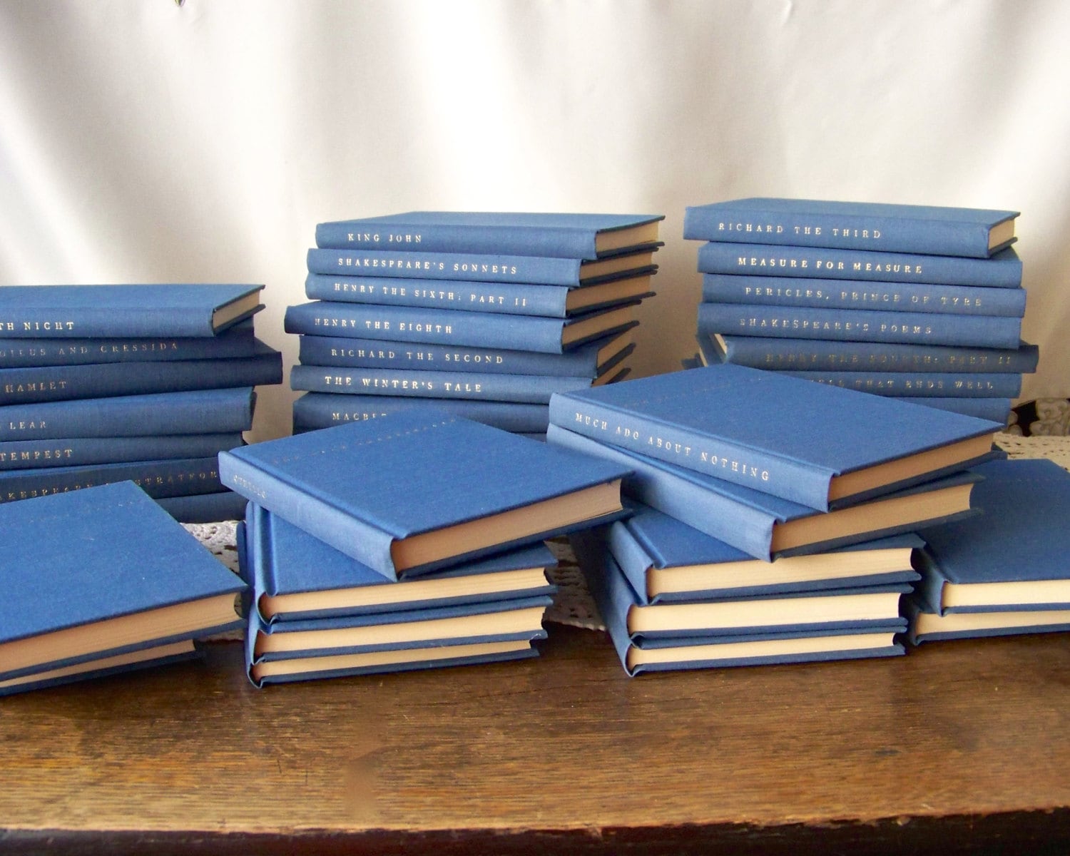 Vintage Book Set The Yale Shakespeare 40 Volume Set Blue Cloth