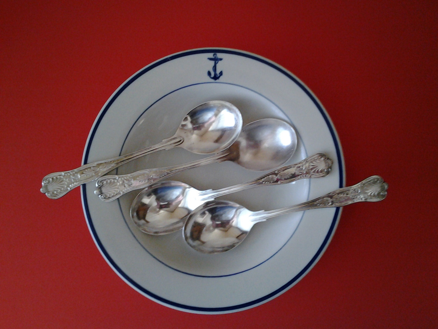 US Navy Kings pattern soup spoons – International Silver silver plate ...