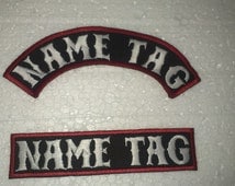 Unique embroidered name tag related items | Etsy