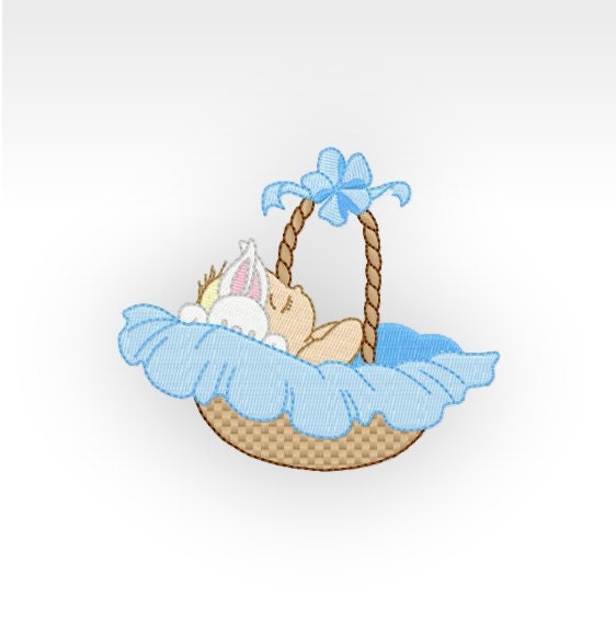Baby Machine Embroidery Design Sleeping Baby 5 4x4