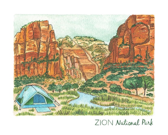 Zion National Park Art Print