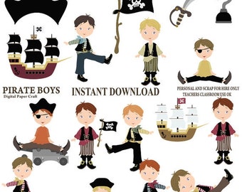 Popular items for pirate clipart on Etsy