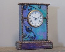 Popular items for stained glass clock on Etsy