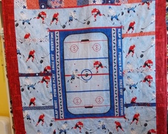 Hockey quilt | Etsy