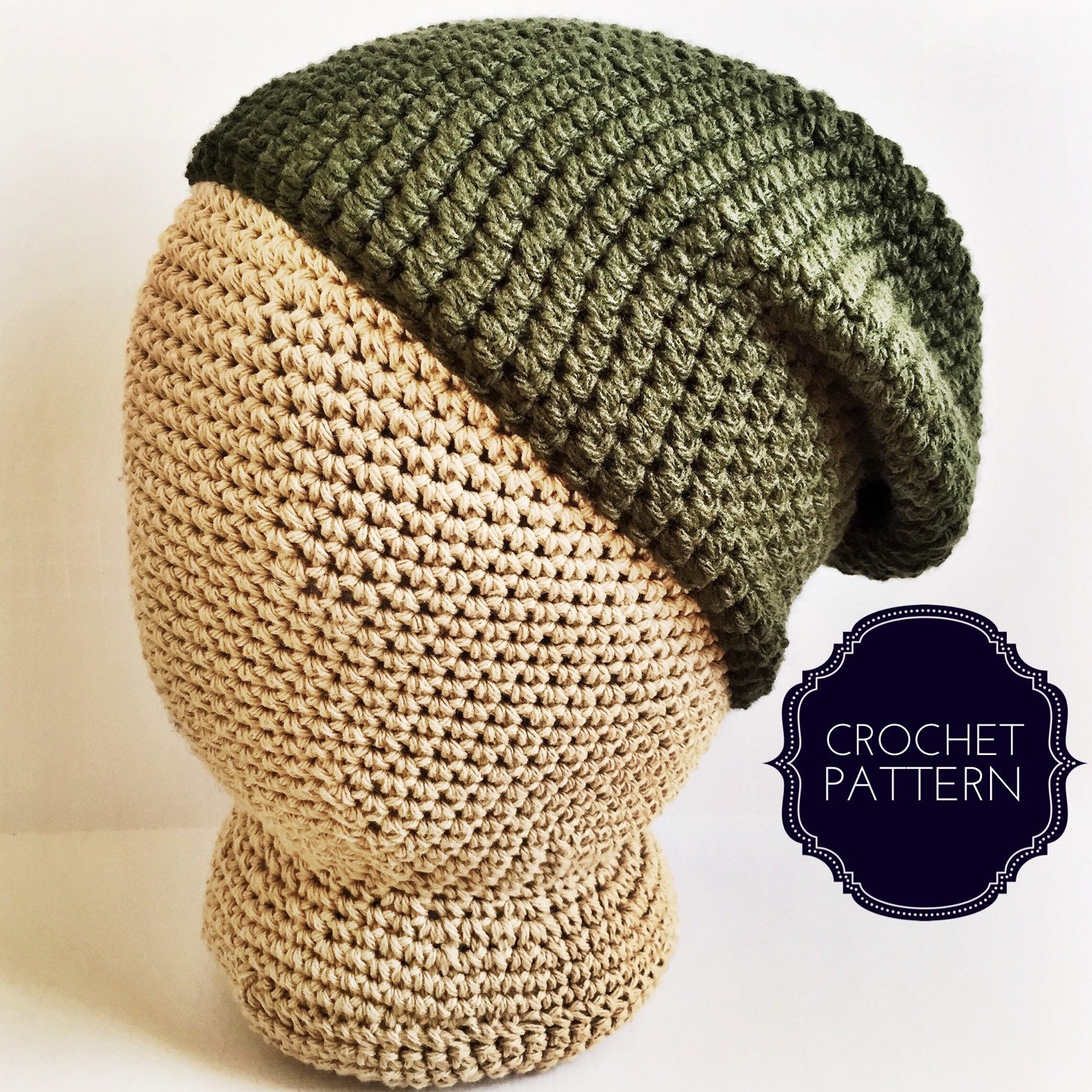 Slouchy Beanie Crochet Pattern Easy Basic Slouch Beanie