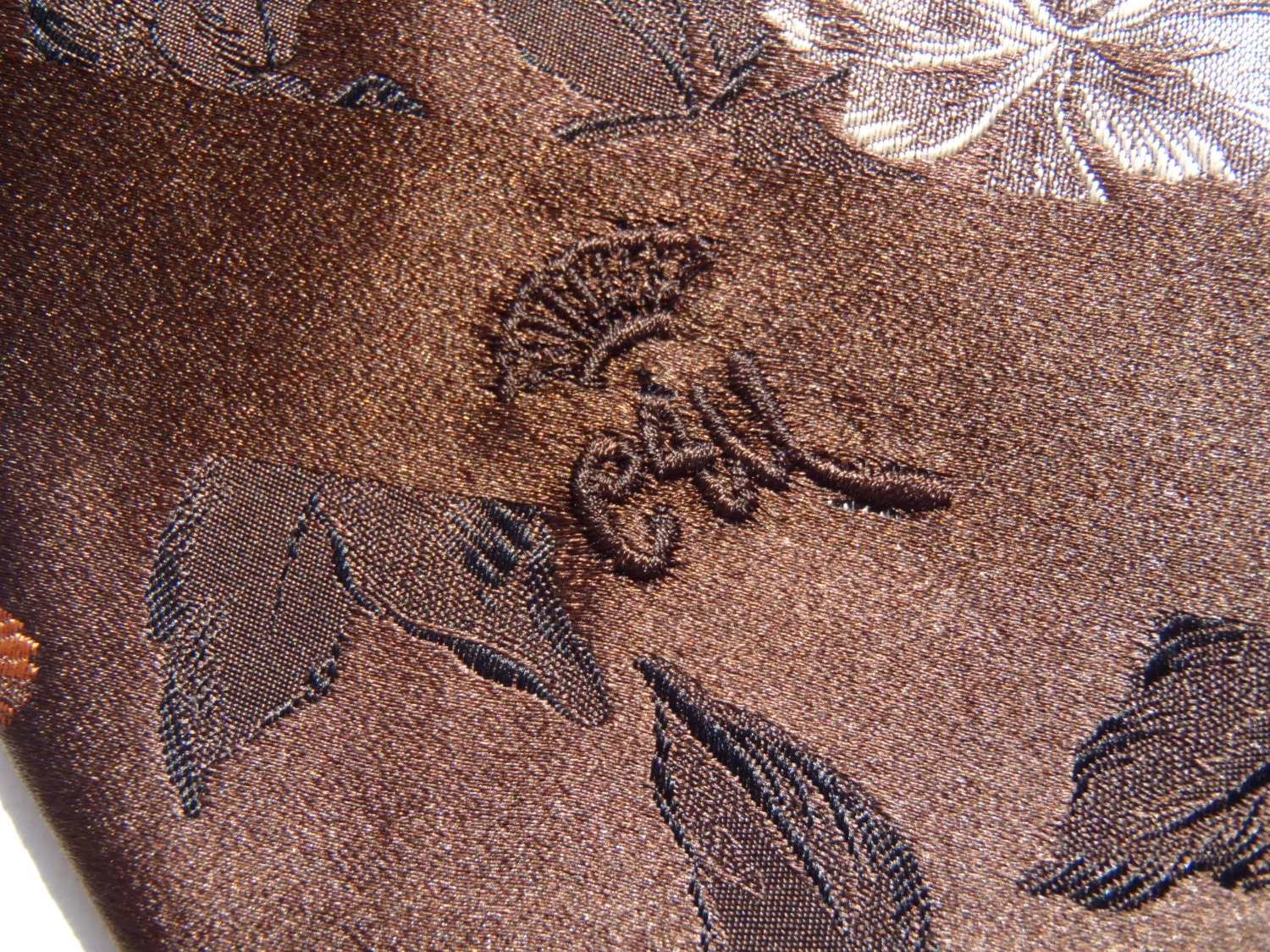 Vintage 1960s Brown and Orange Floral Pattern Tie by Countess Mara ...