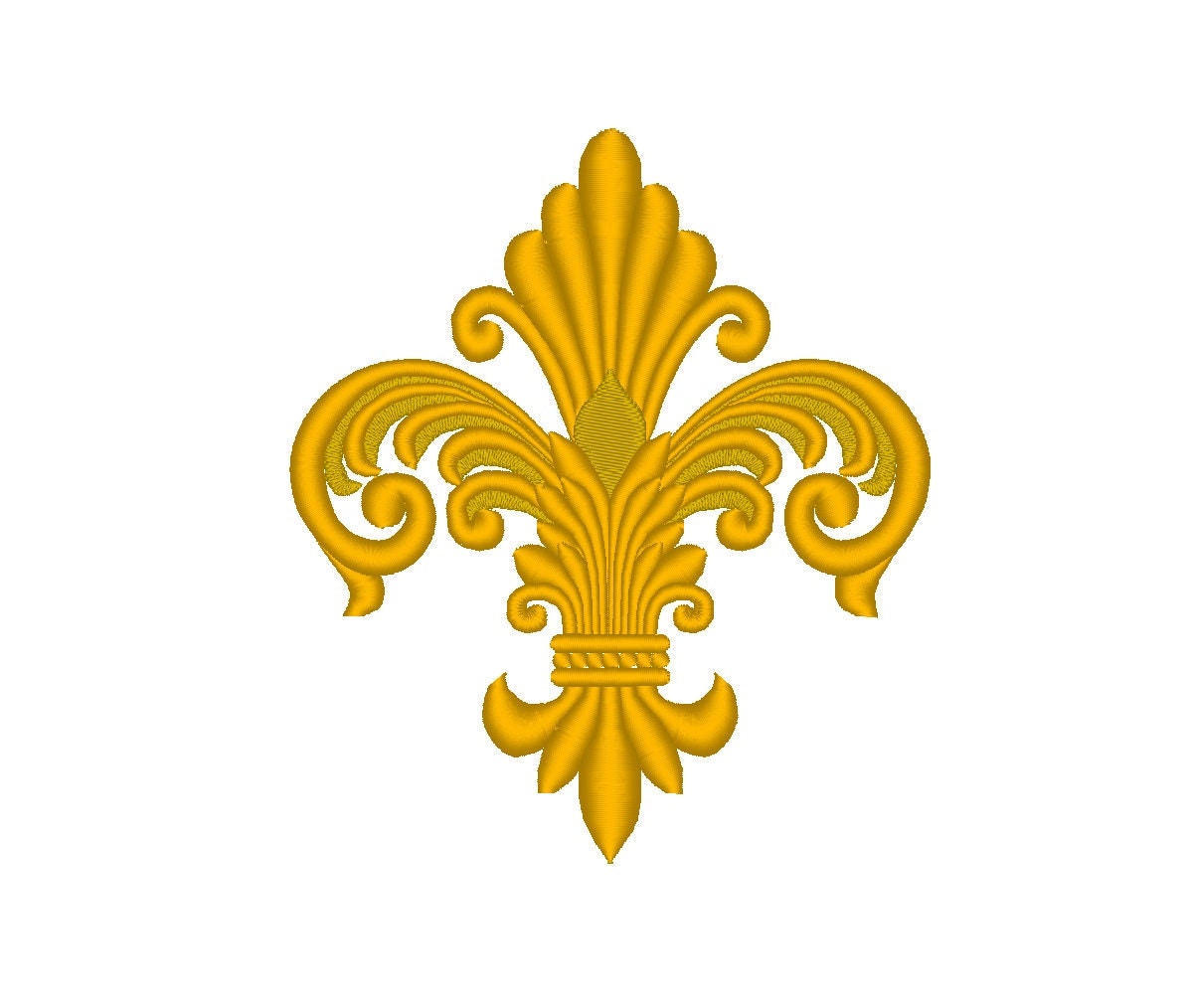 Detailed Elegant Fleur-de-Lys Embroidery Machine Design